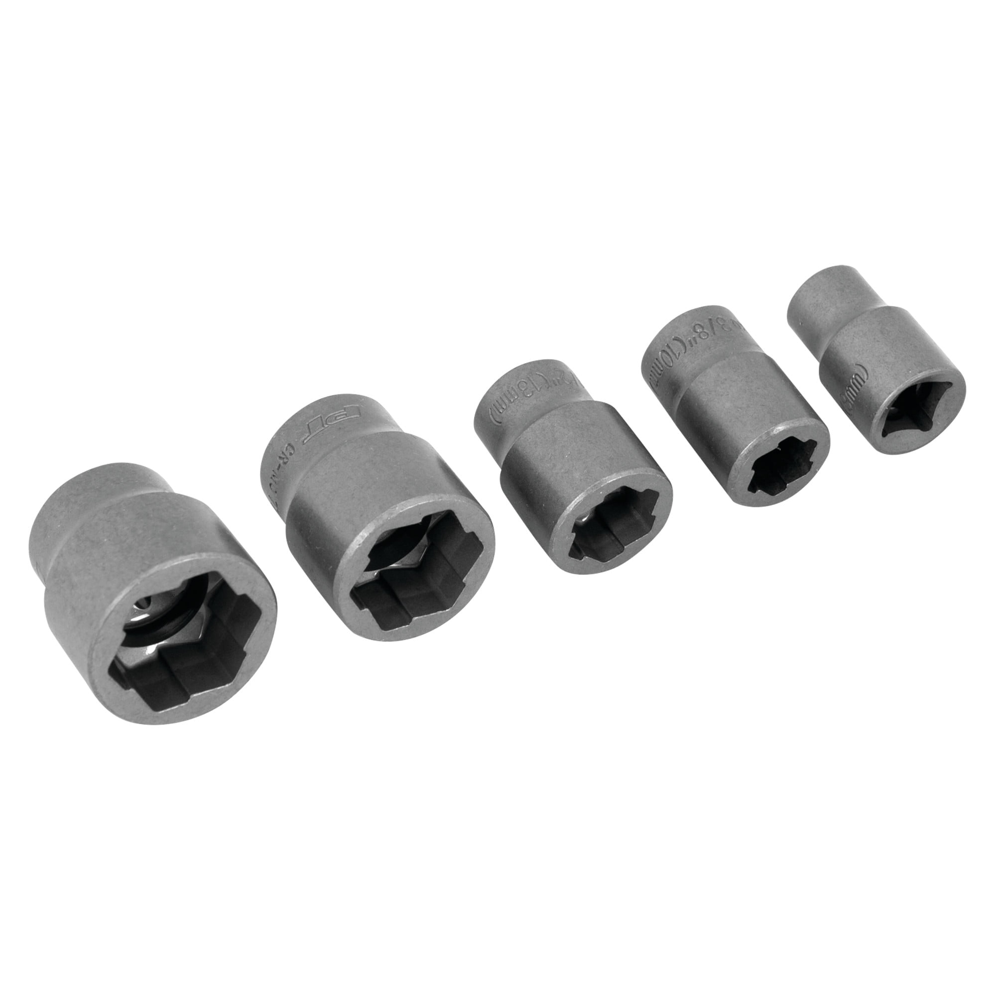 Performance Tool W38918 3/8-Inch Drive 5 Piece Bolt Extractor Set ...