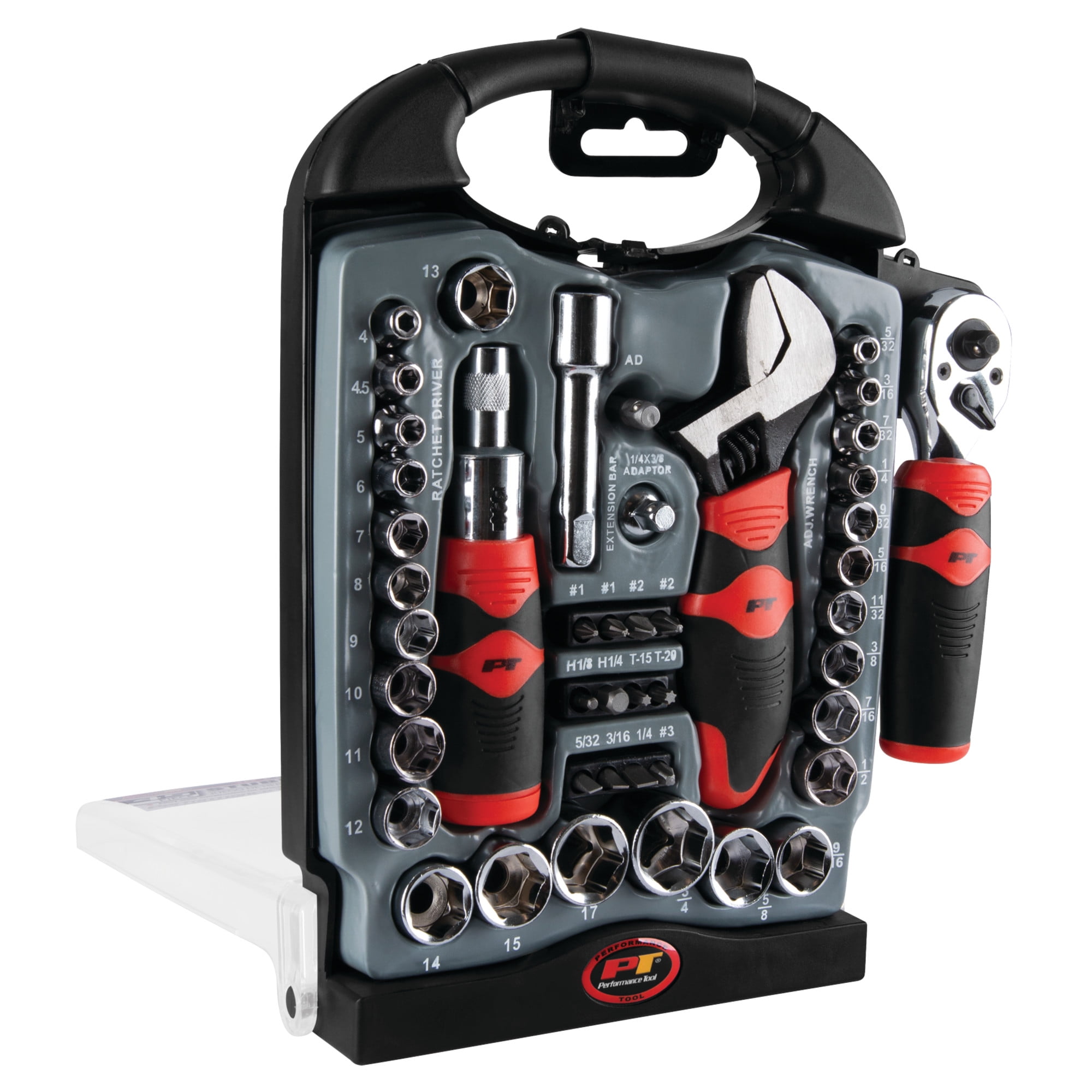 Performance Tool 45-Piece Stubby Set with Repair Kit, Assorted Tool Kit ...