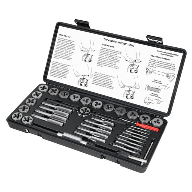 Performance Tool W4001DB 40 Piece SAE Tap & Die Set - Walmart.com