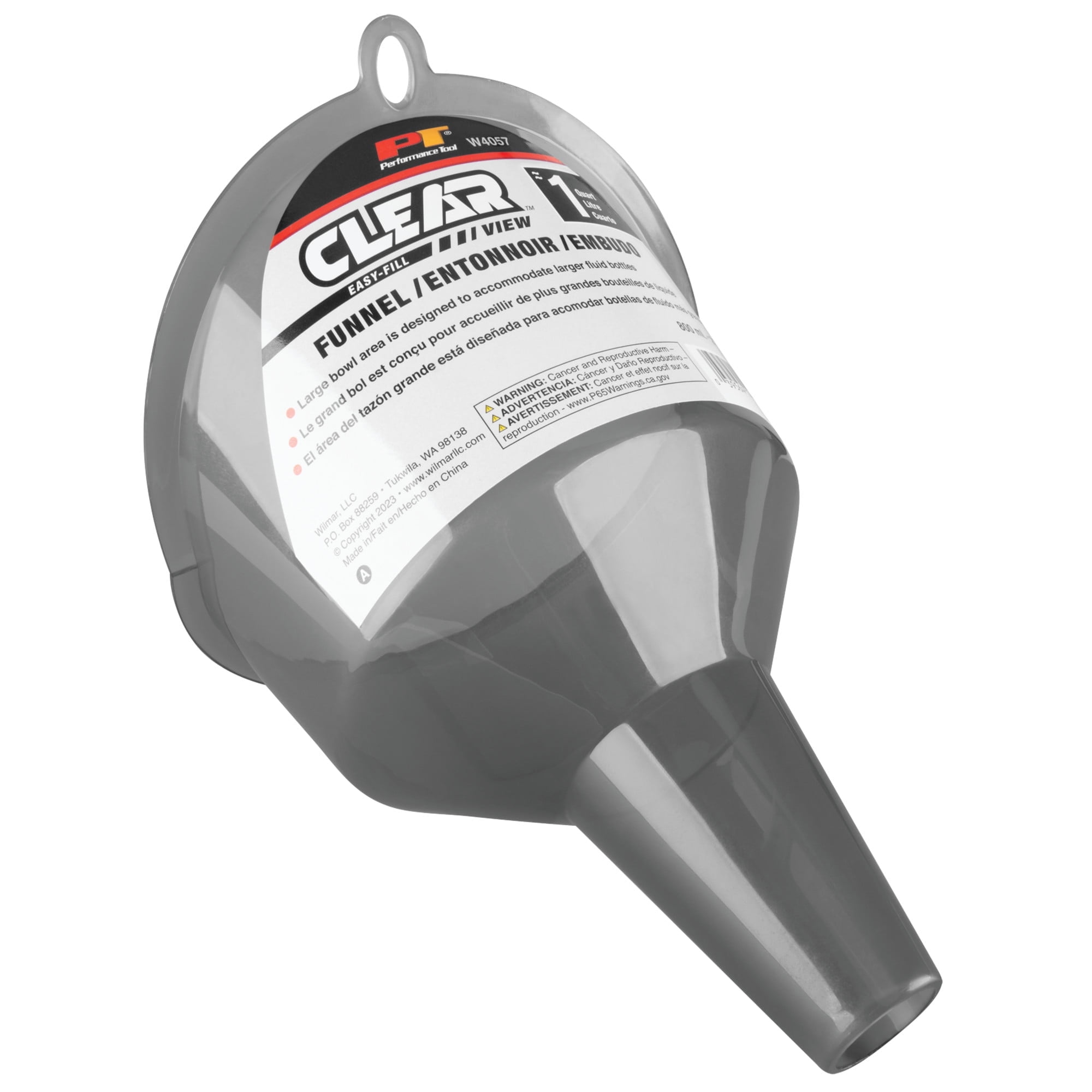 Performance Tool W4057 Clear View Easy-Fill Funnel - 1 Quart, Oversized ...