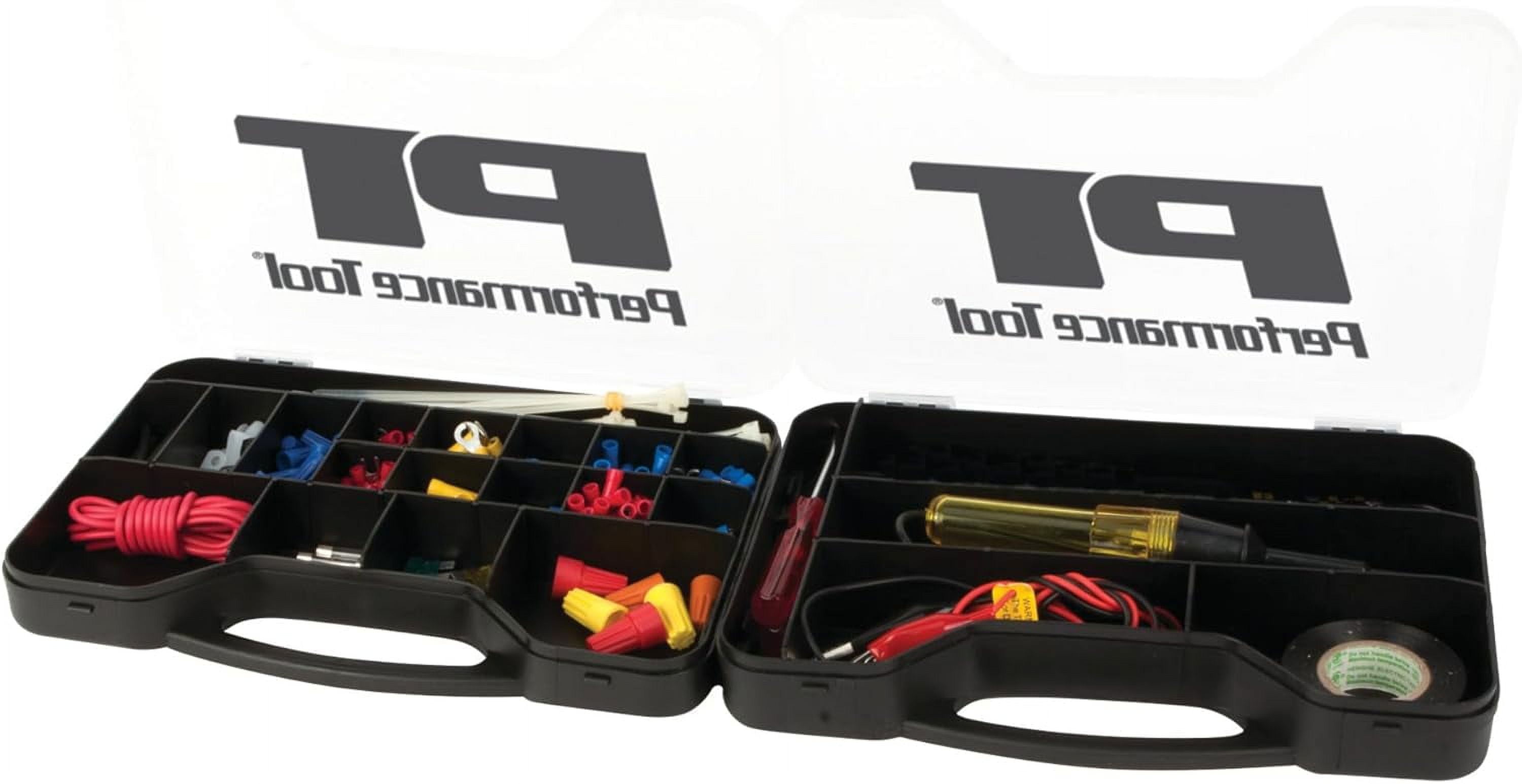 Performance Tool W5207 285 Piece Multi-Use Electrical Repair Kit, Black ...