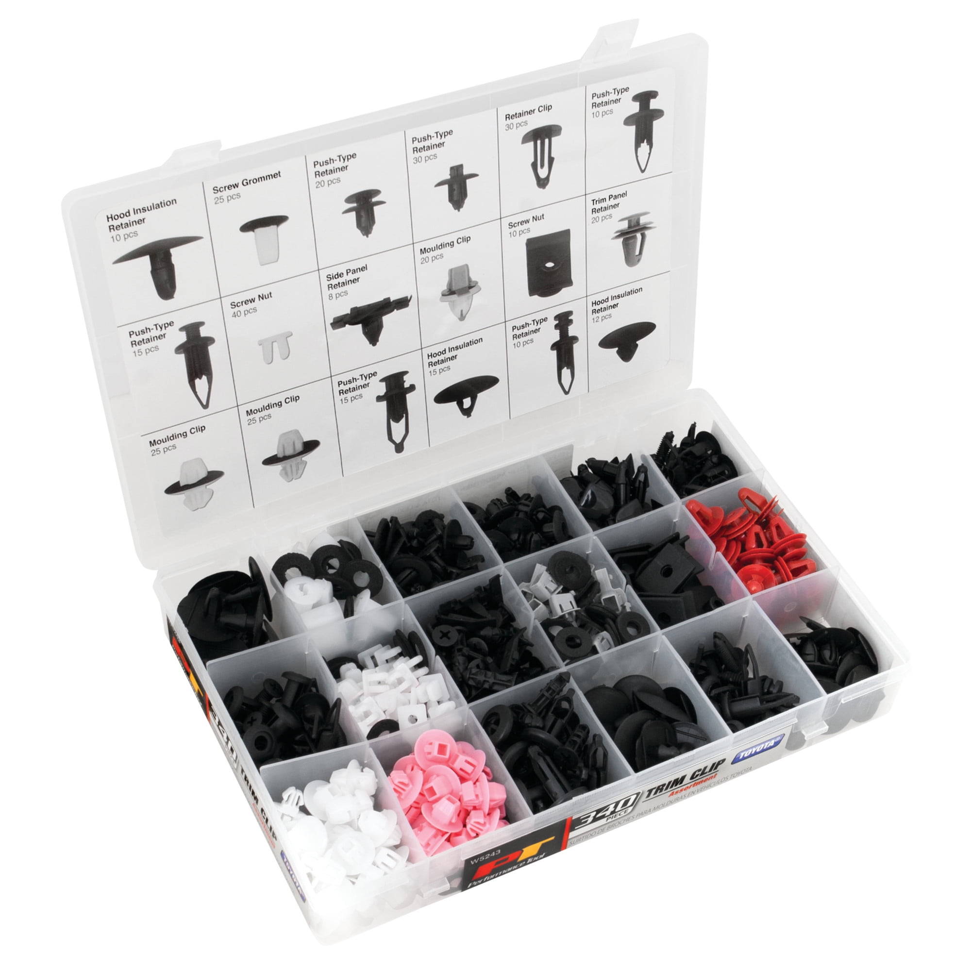 Performance Tool W5243 340pc Toyota & Lexus Trim Clips | Trim Clips for ...