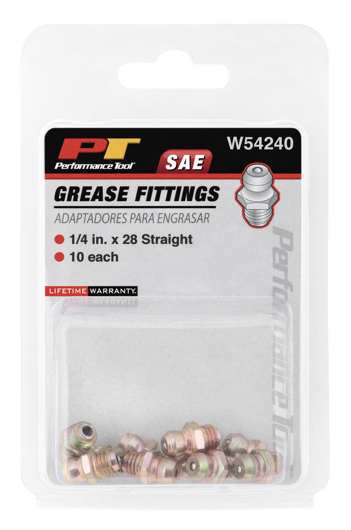 Performance Tool W54240 1/4" x 28" Grease Fitting, (Pack of 10 ...