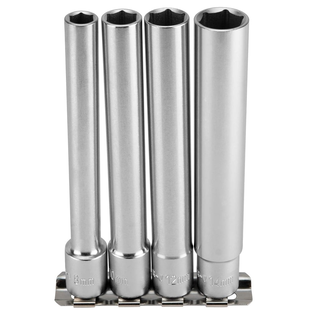 Performance Tool W80602 4Pc 3/8 Drive Met Extra Deep Wall 6Pt Socket ...