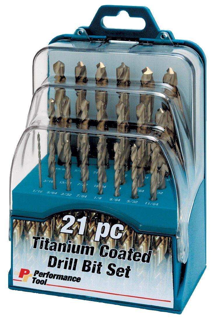 Performance Tool W9016 21pc Titanium Coated Drill Bit - Walmart.com