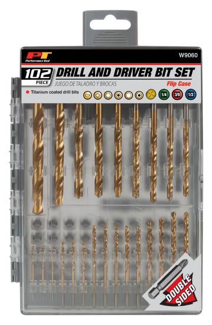 Performance Tool W9060 102pc Drill and Driver Bit Set - Walmart.com