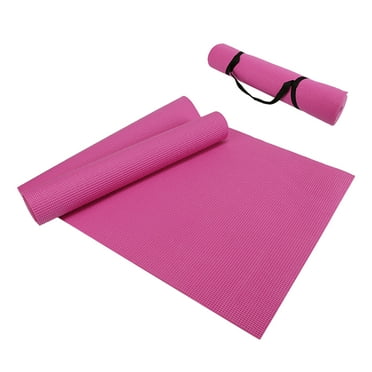 Wakeman Outdoors Double Sided Nonslip Yoga Mat with Carrying Strap, 1/4 ...