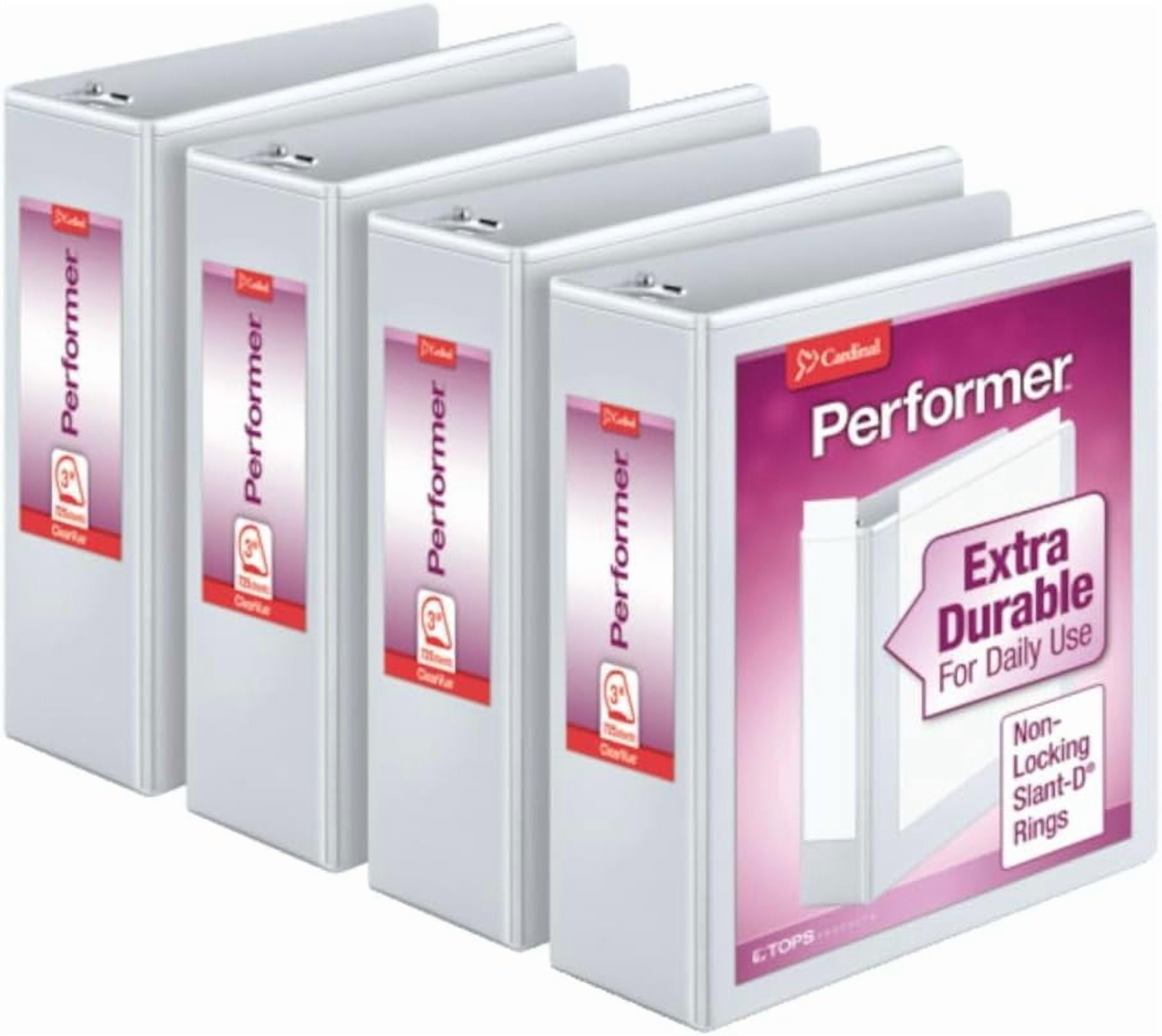 Performer 3-Ring Binders, 3", Non-Locking Slant-D Rings, 725-Sheet ...