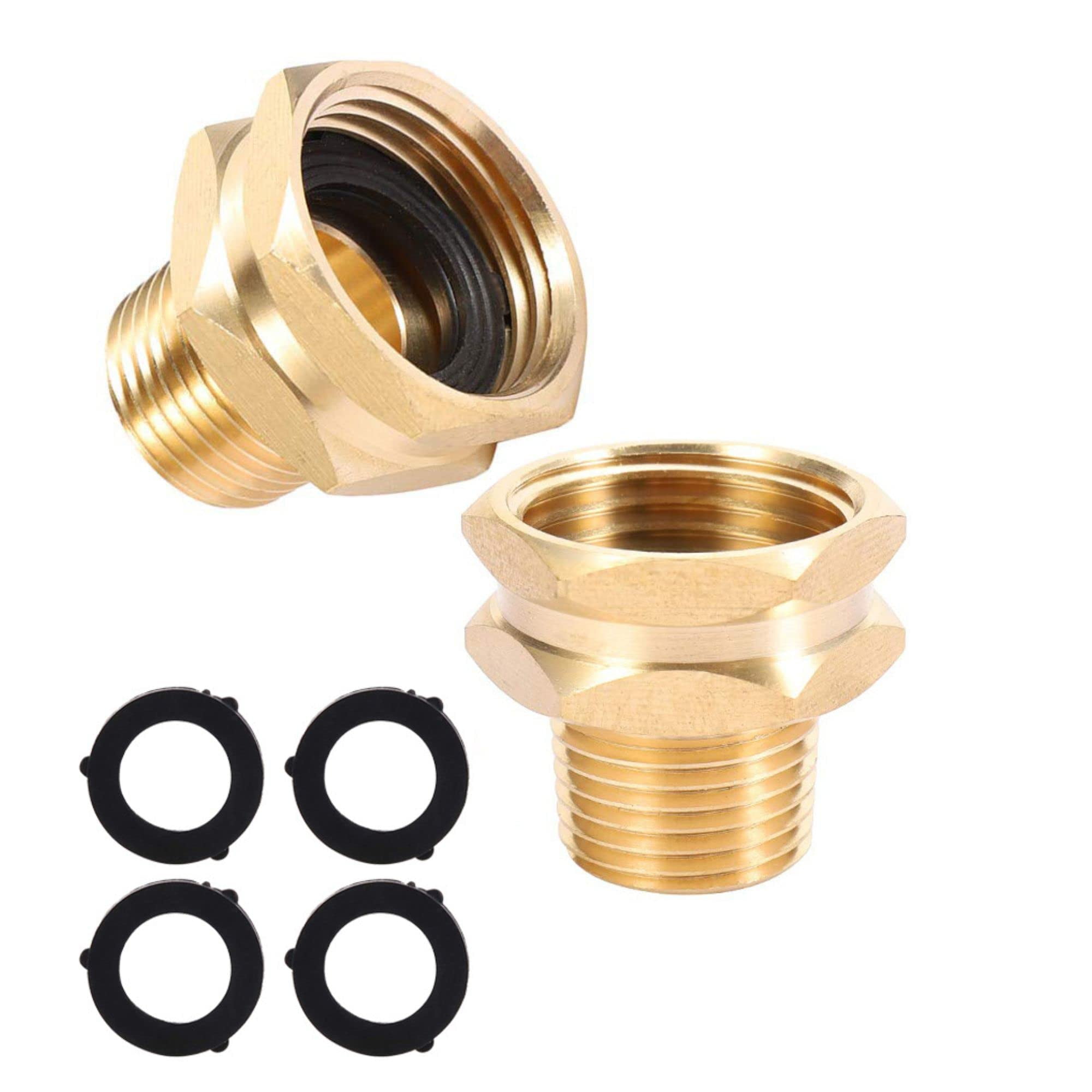 Performore 2 Pack of 3/4 Inch GHT Female to 1/2 Inch NPT Male Connector ...