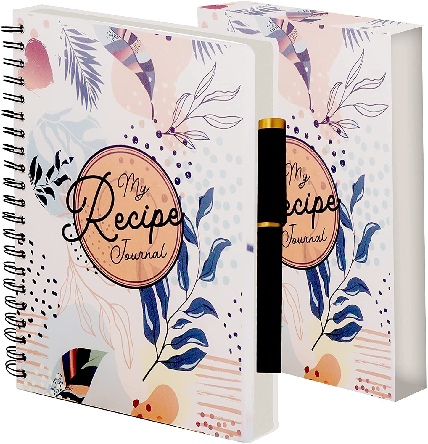 Performore My Recipe Journal 8.5” x 11” Spiral Bound Recipe Notebook ...