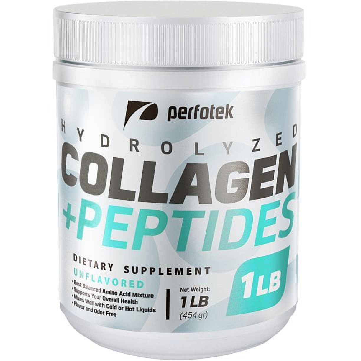 Perfotek Hydrolyzed Collagen Powder 1 Pound - Premium Beef Collagen ...