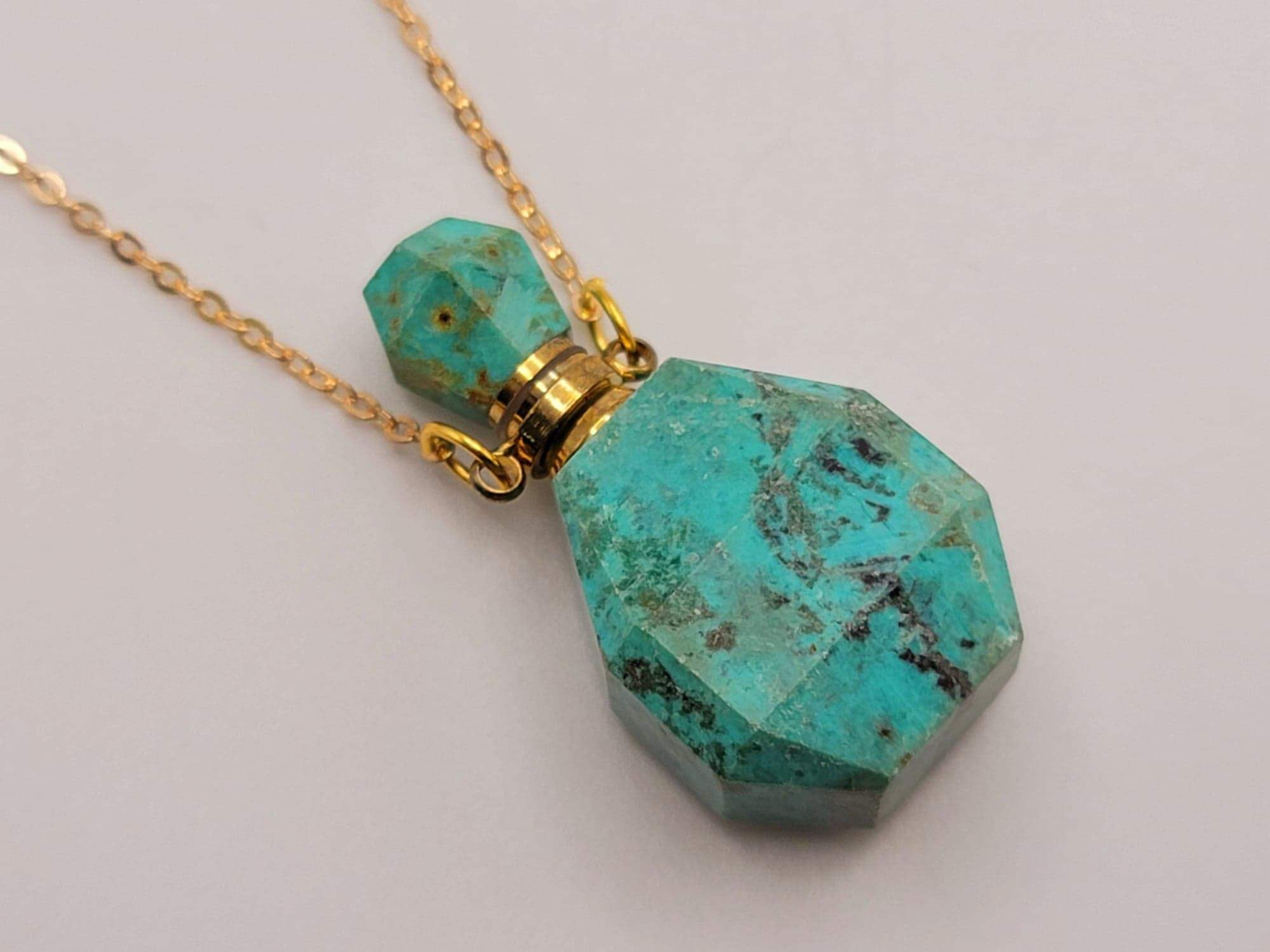 Perfume Bottle Crystal Tianhe Necklace Handmade, Genuine Stone ...