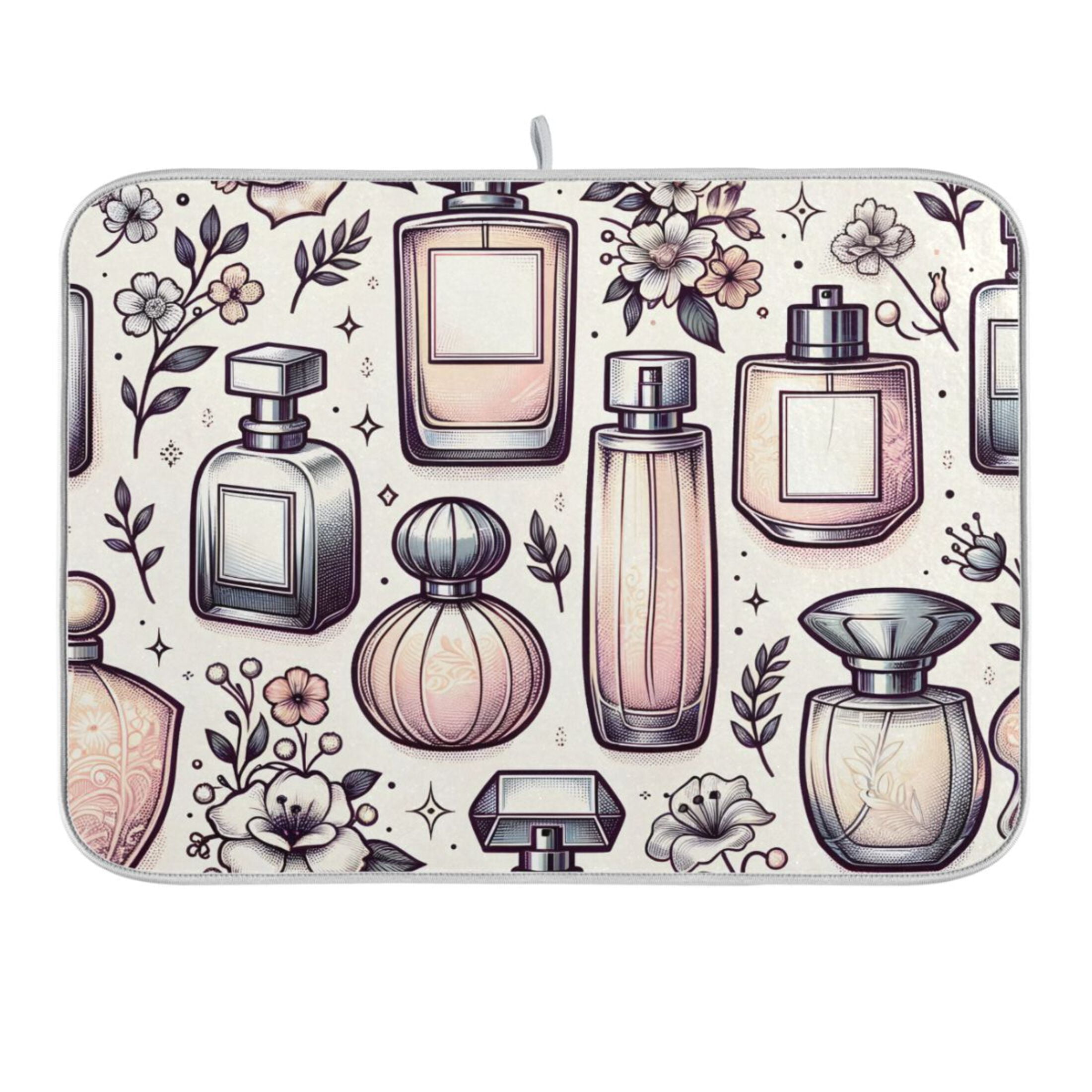 Perfume Bottle and Flower Dish Drying Mat for Kitchen Counter 16x18 In ...