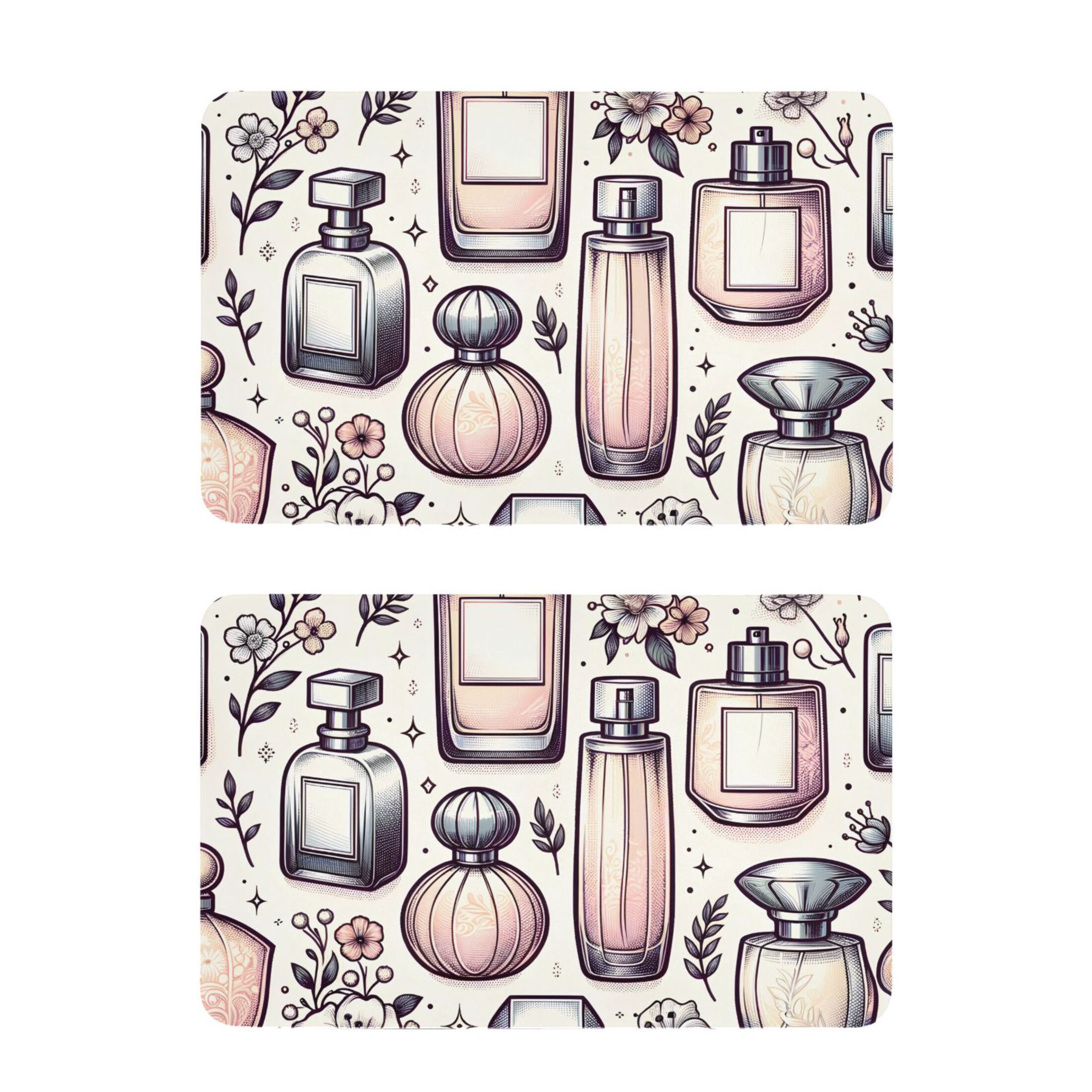 Perfume Bottle and Flower Fridge Magnets Sticker Refrigerator Magnetic ...