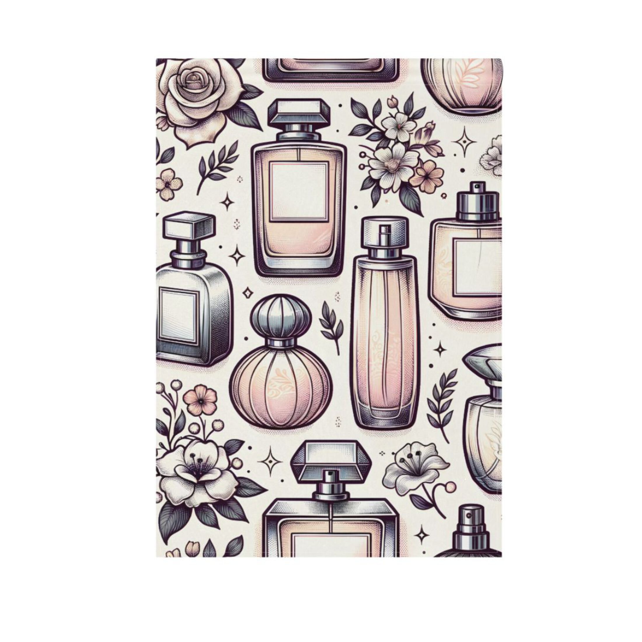 Perfume Bottle and Flower Garden Flag 28"x40" Double-Sided Yard Flags ...