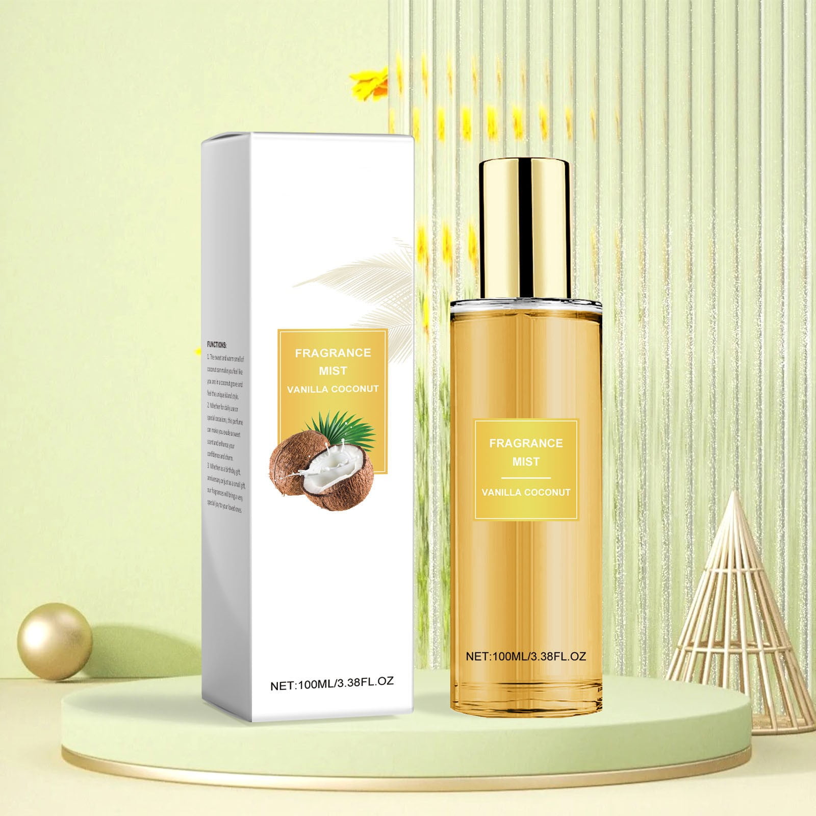 Perfume Coconut Fragrance Mist Stay Fresh Body Mist Floral Fruity Fresh ...