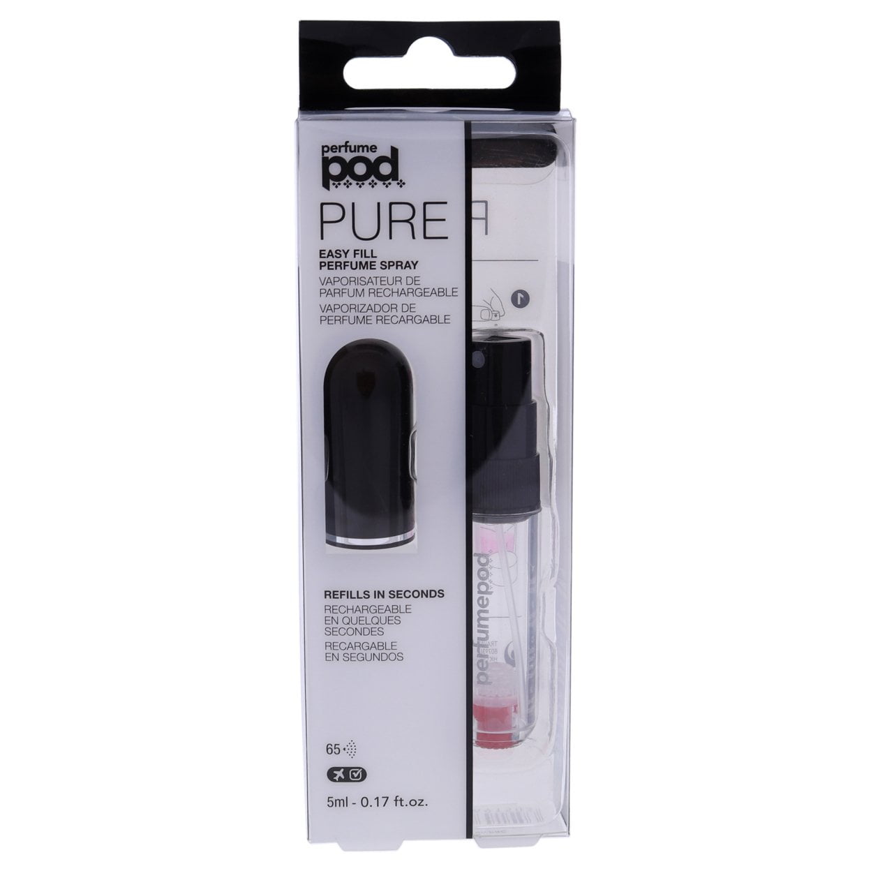 Travalo Perfume Pod Pure - Black, 0.17 oz Refillable Spray (Empty ...