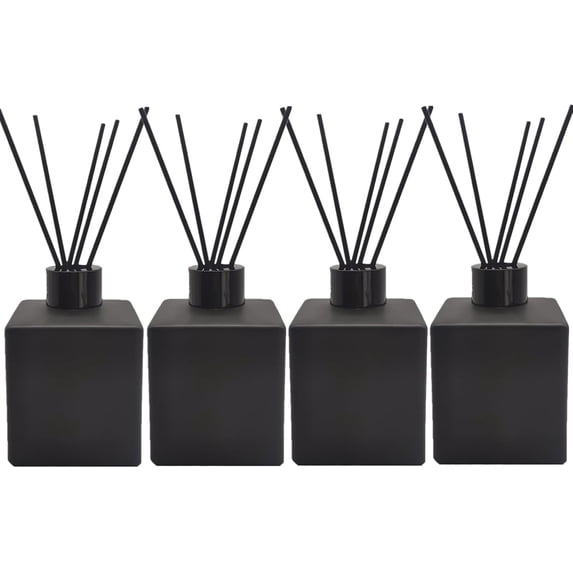 Perfume Reed Diffuser Bottle,Empty Square Essential Oil Bottles Glass ...