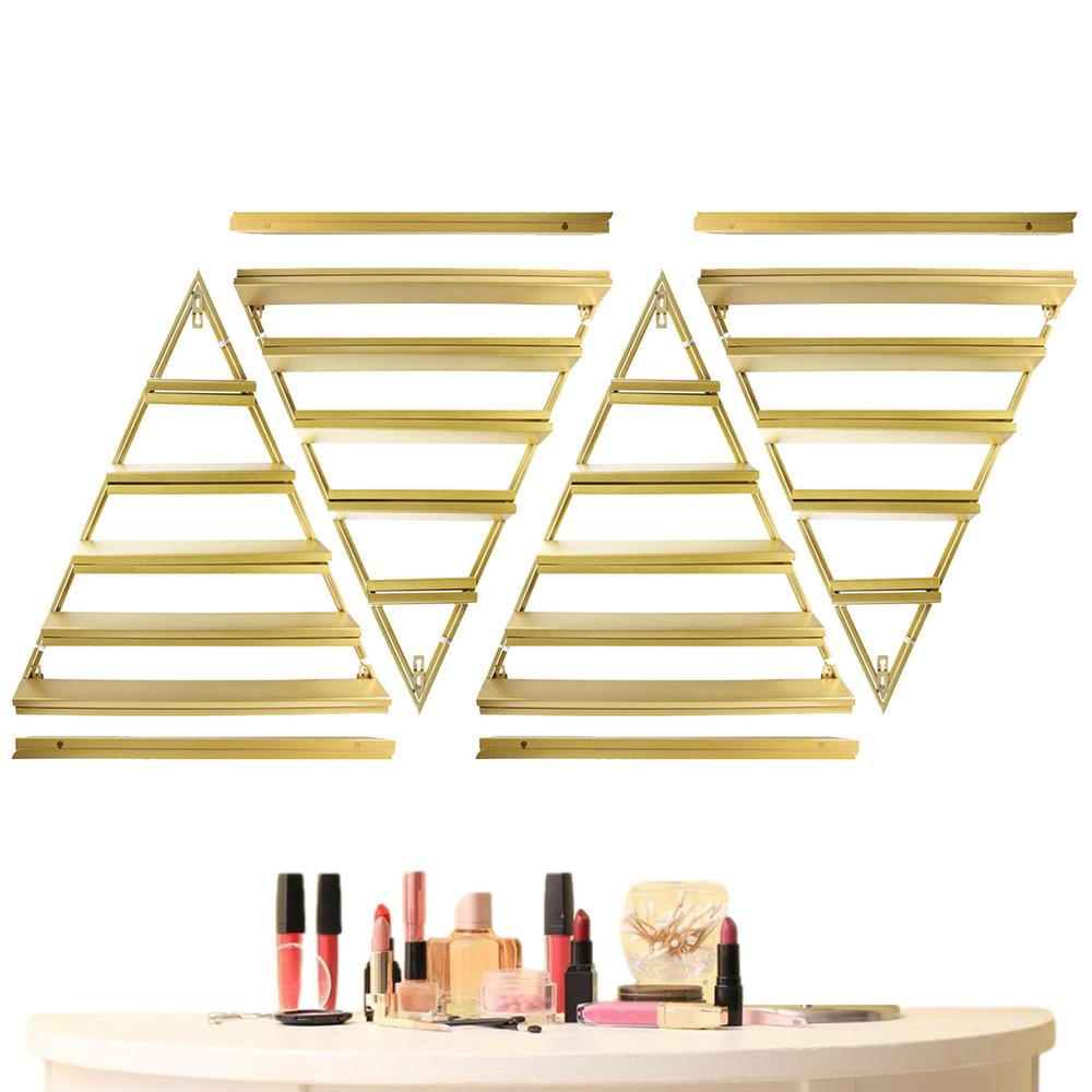Perfume Shelf Wall Mount Triangular Floating Shelves for Wall 8PCS ...