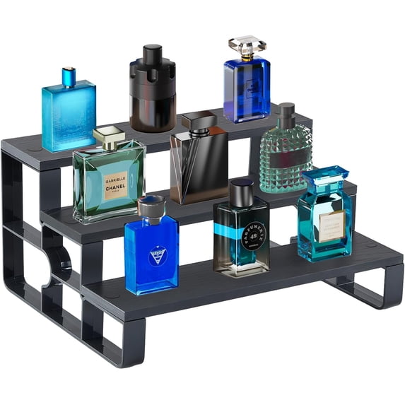 Perfume Stand Organizer,3 Tier Black Cologne Organizer for Men, Stand ...