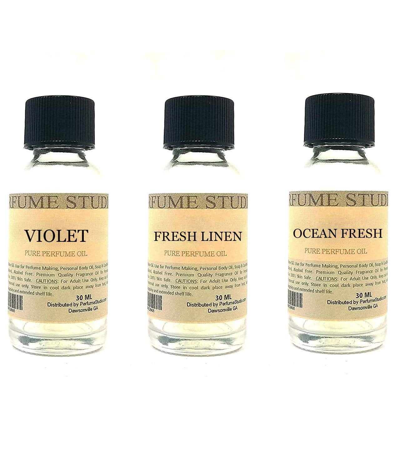 Perfume Studio Fragrance Oil Set 3-Pk 1 oz Each Fresh Floral ( Violet ...