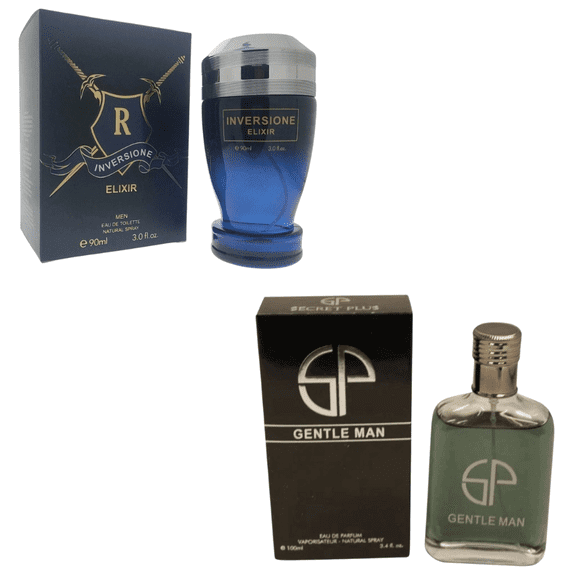 Perfumes for Men 2 Pack Set – Gentle Man + Inversione Elixir Cologne ...