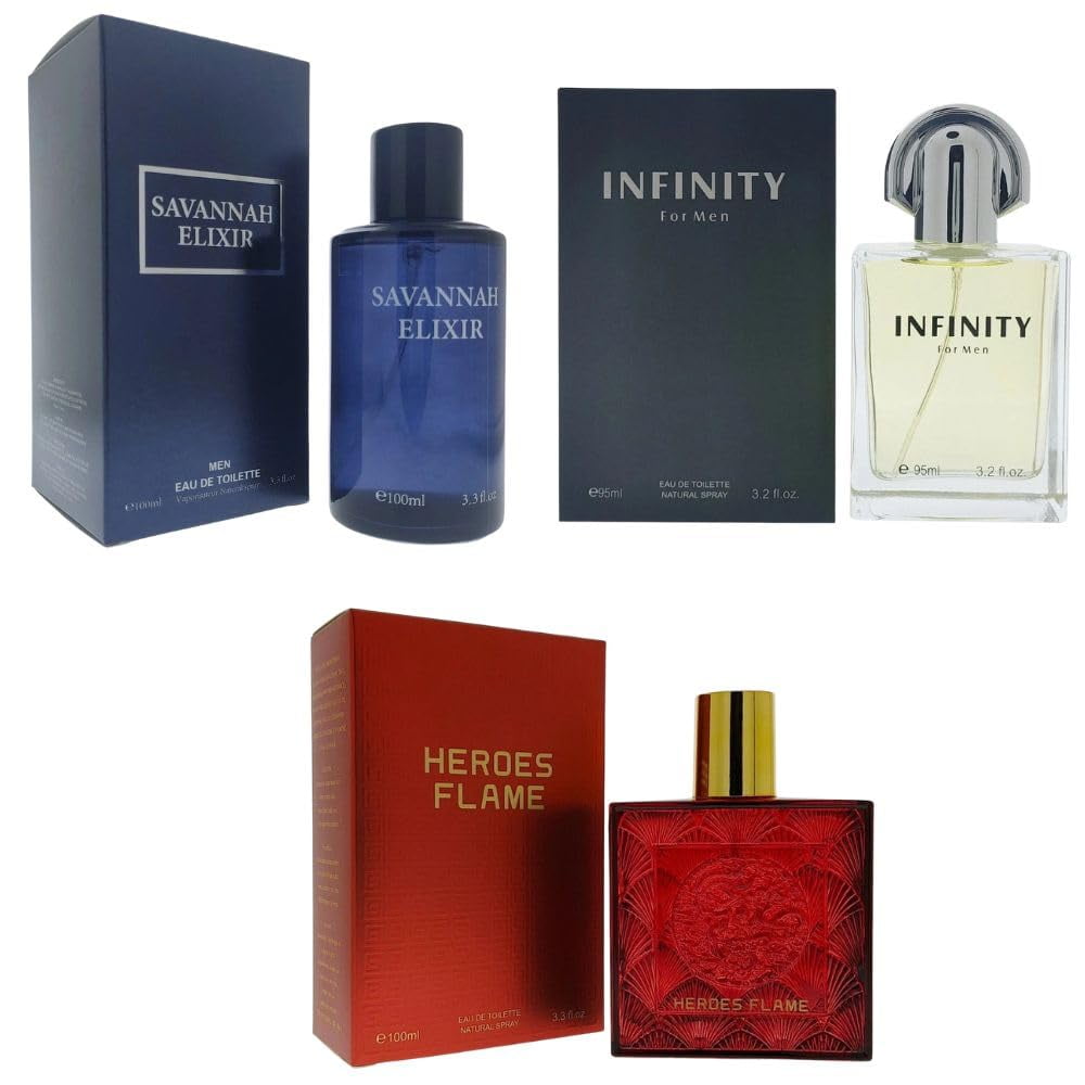 Perfumes for Men – 3 Pack Eau de Toilette Set – Savannah Elixir ...