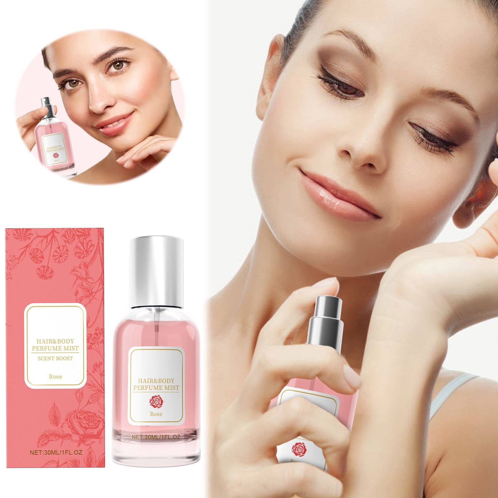 Perfumes for Women Rose Body And Hair Perfume Spray Fresh And Elegant Carry On Fragrance Exudes ...