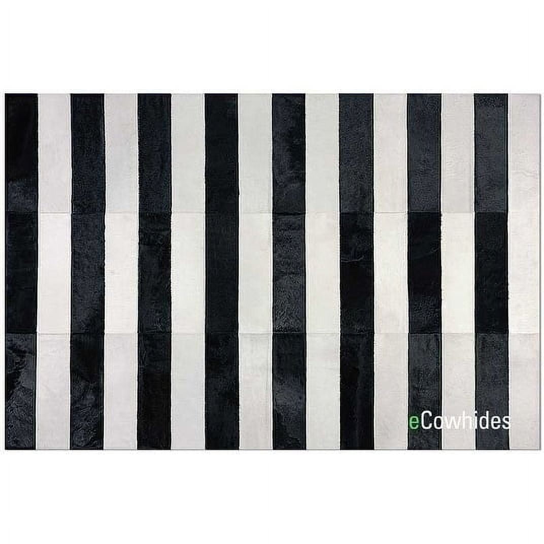 Pergamino Black and White Lines Patchwork Rug 6' x 4' 4' x 6' - Walmart.com