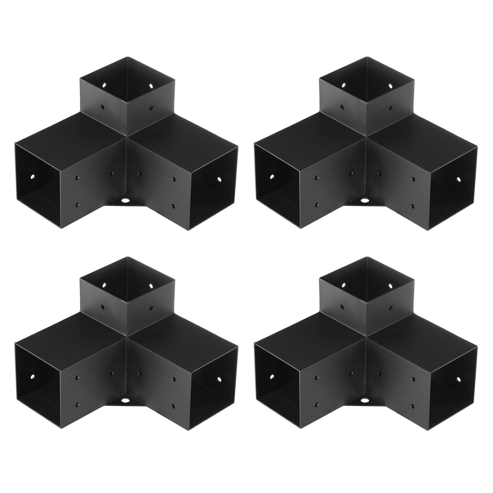 Pergola Bracket Kit 4''x4'', 4pcs 3-Way Heavy Duty Corner Bracket ...