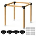 Canopy Accessories 4x4 Inch Pergola Bracket Kit (4-Piece) – 4-Way Inner ...