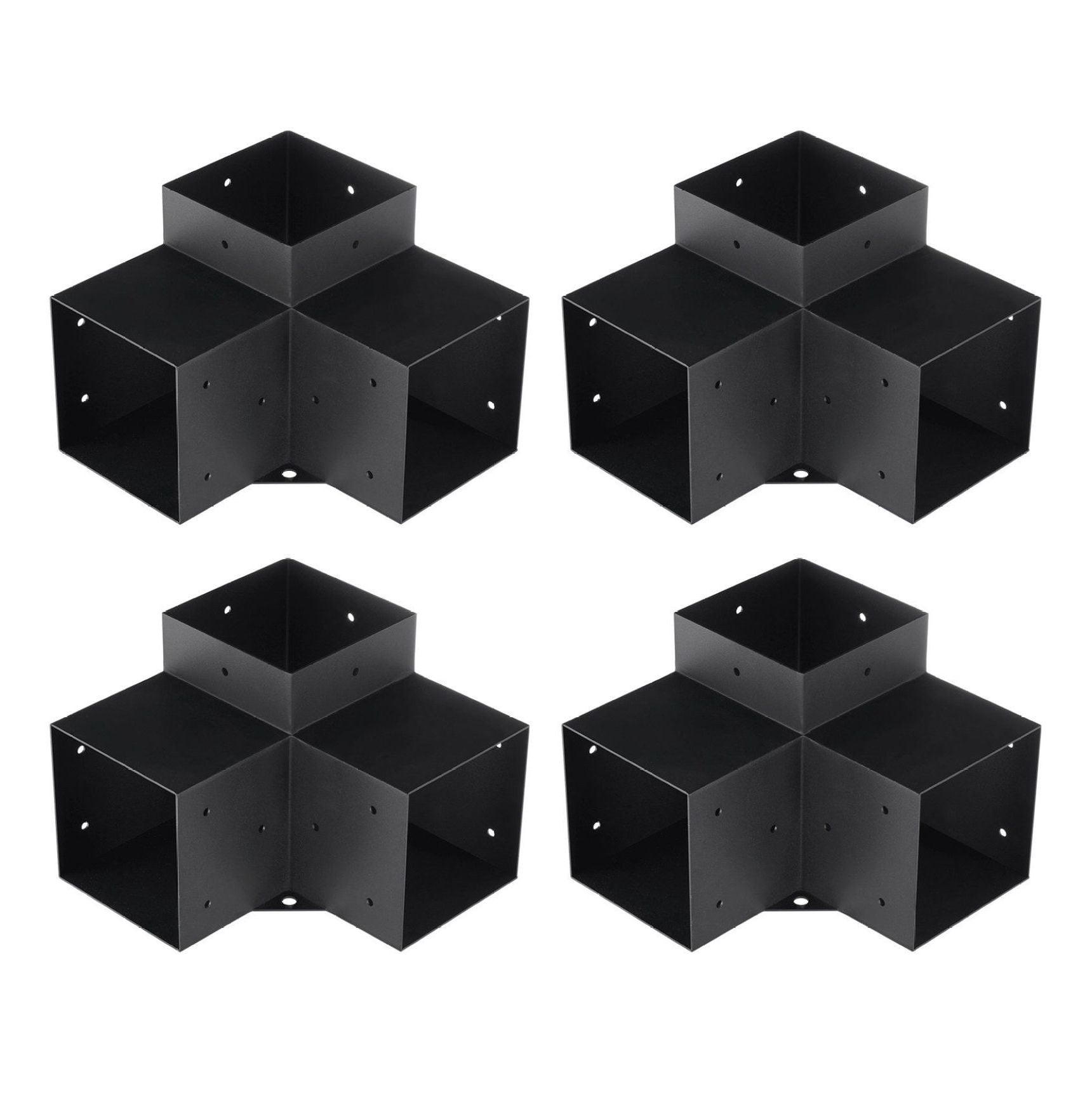 Pergola Bracket Kit 6x6, 4pcs Heavy Duty Corner Brackets, 3-Way Post ...