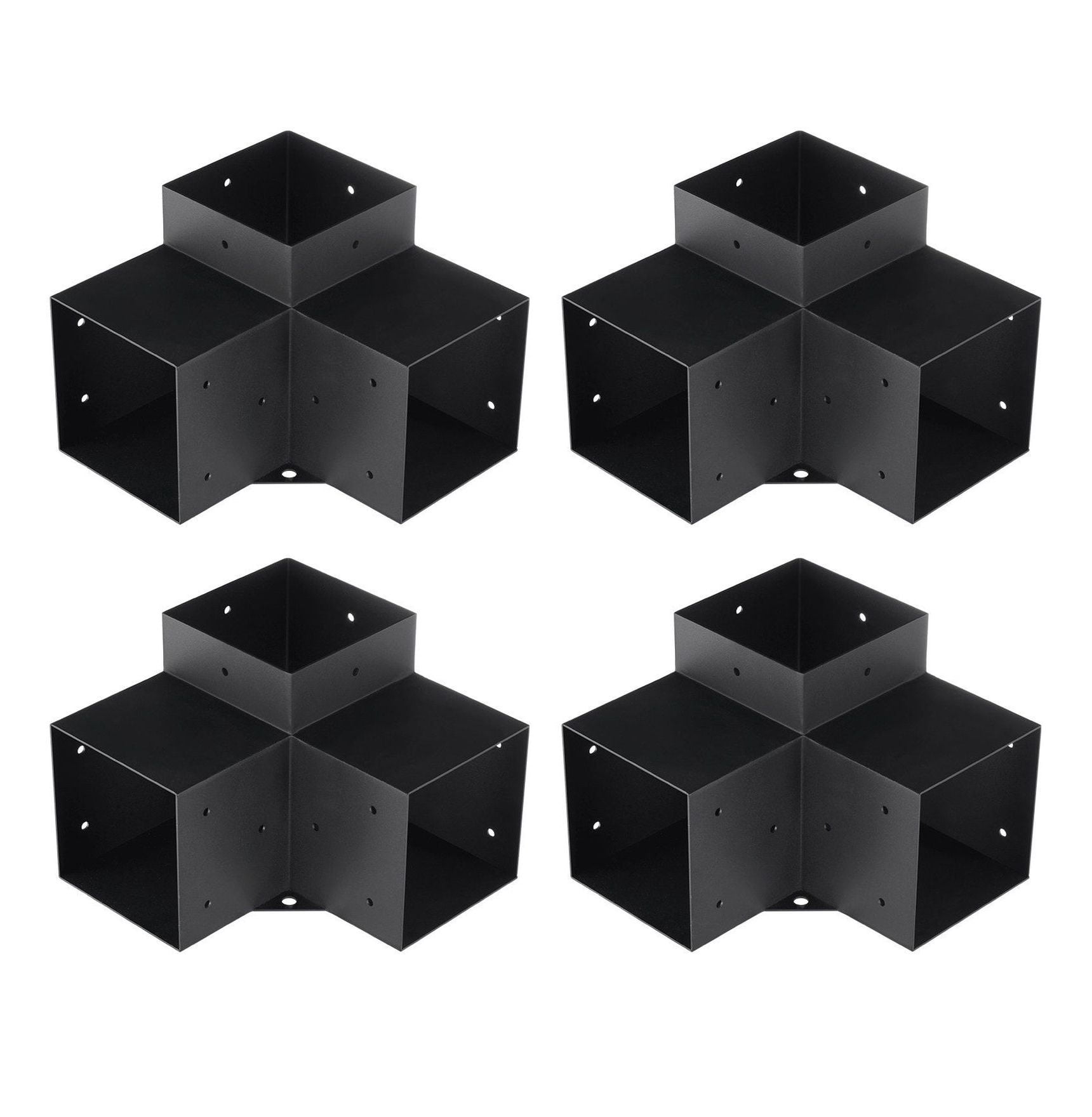 Pergola Bracket Kit 6x6, 4pcs Heavy Duty Corner Brackets, 3-Way Post ...