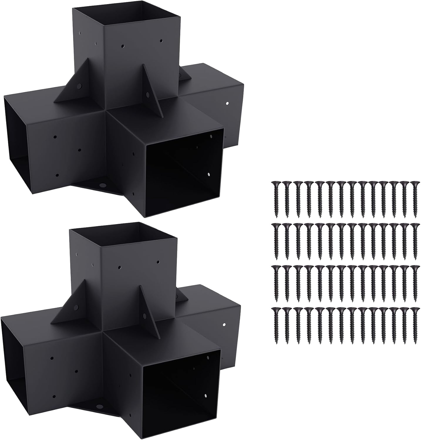 Pergola Bracket Kit Elevated Wood Stand Kit Woodwork 4" x 4" (Actual 3. ...