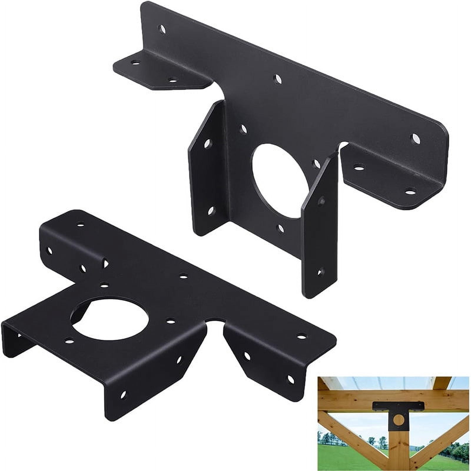 Pergola Brackets 3-Way Right Angle Corner Bracket DIY Elevated Wood ...