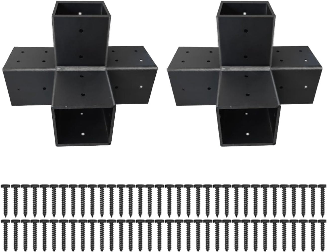 Pergola Brackets 4x4 Woodworks Pergola DIY Hardware Kit 4-Way Black ...