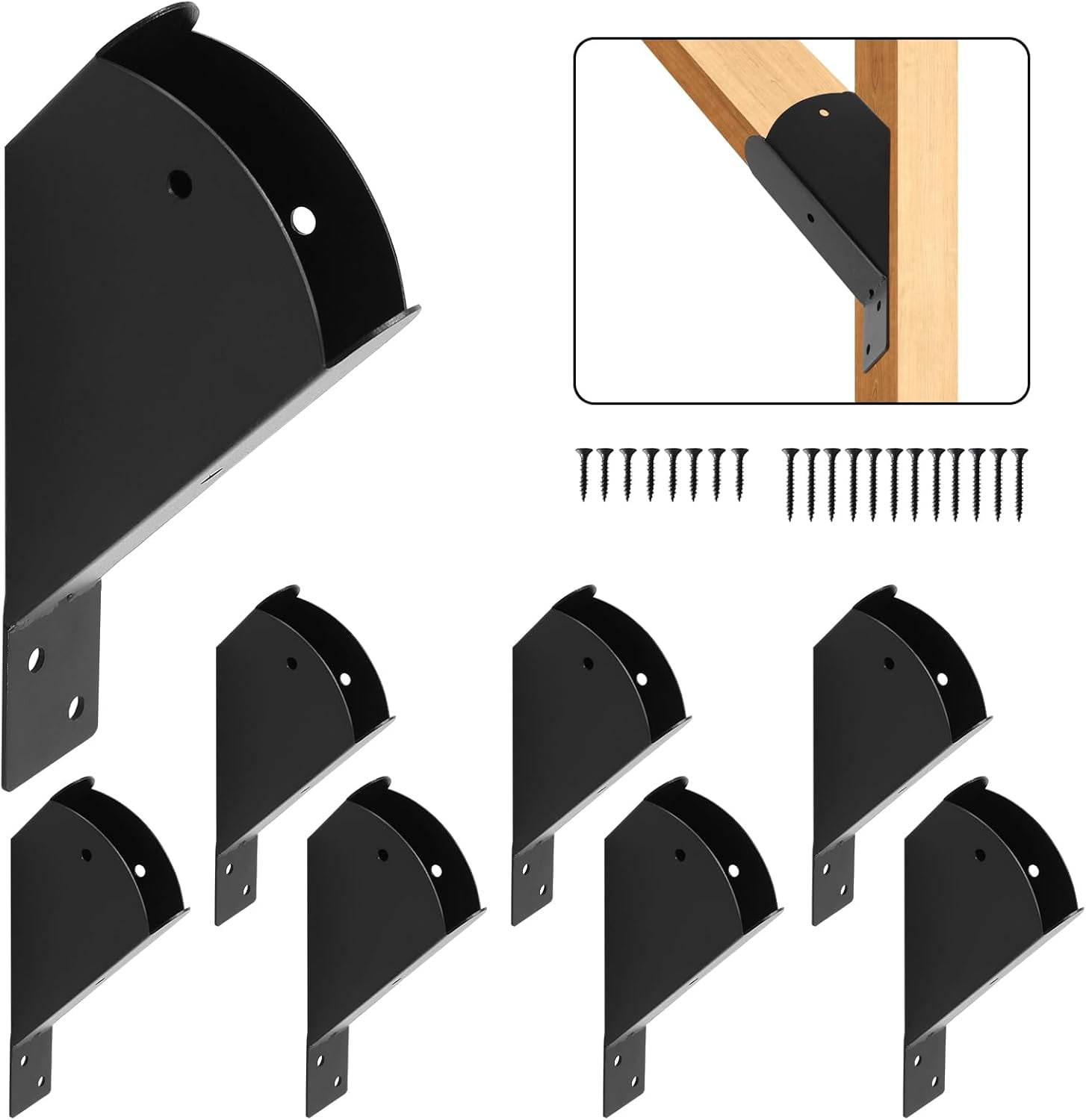 Pergola Brackets 8 Pcs,45-Degree Angle Support Bracket,Heavy Duty ...