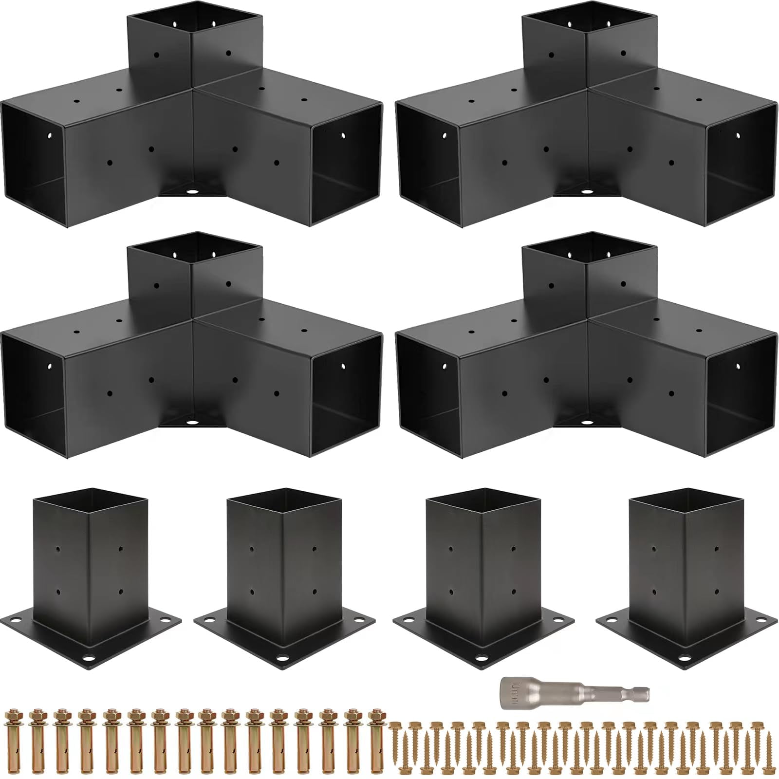 Pergola Kit, Pergola Brackets 3-Way Right Angle Corner Bracket ...