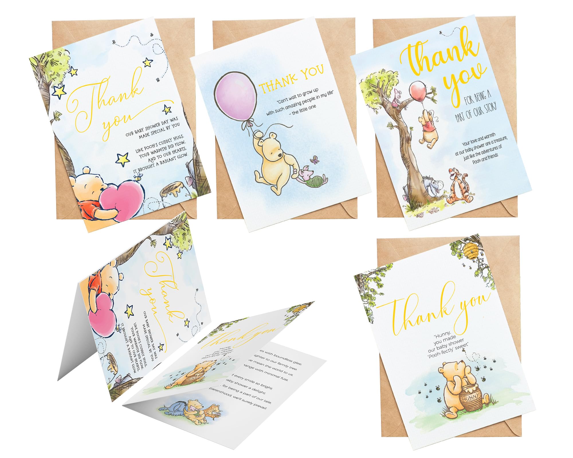 Peri Foi Baby Shower Thank You Cards with Envelopes - Bear Cute Funny ...