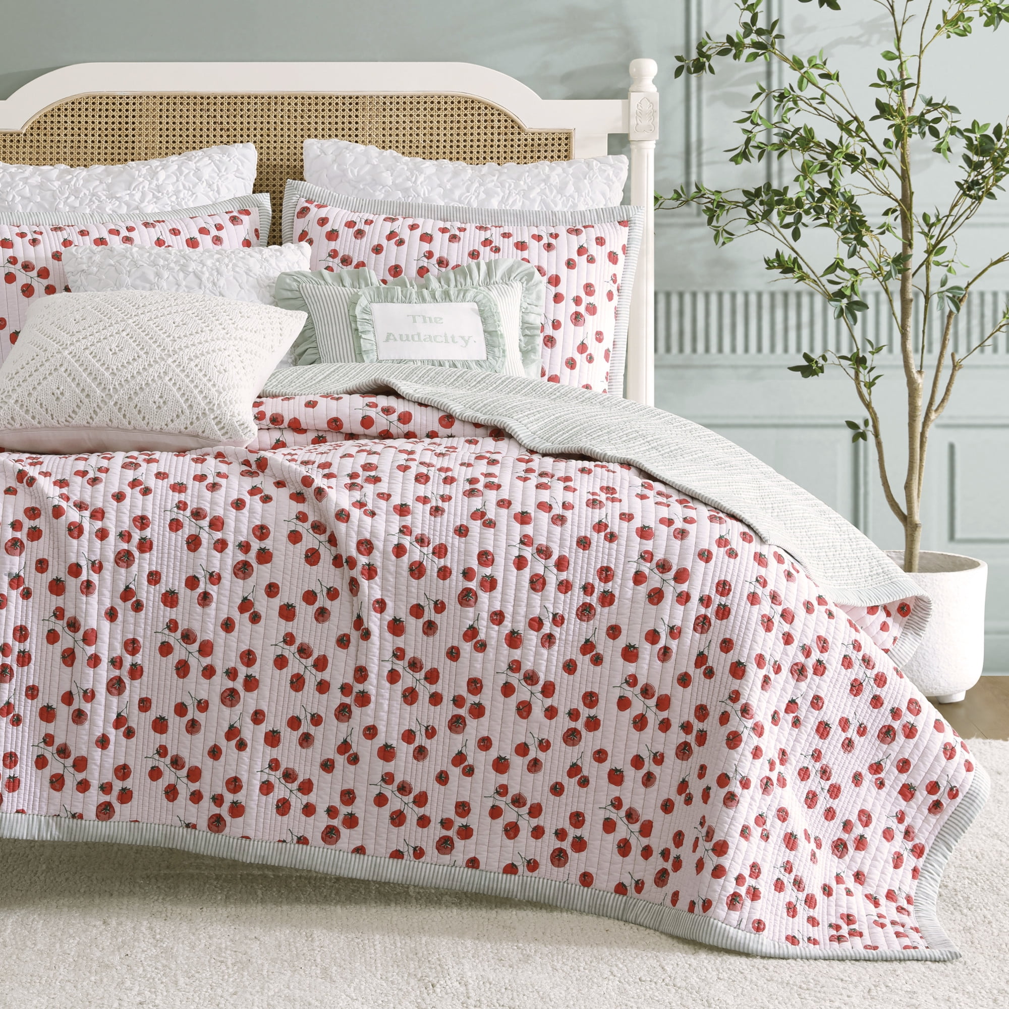 Peri Home Tomayto-Tomahto 3 Piece King Quilt Set Multi, 100% Cotton ...