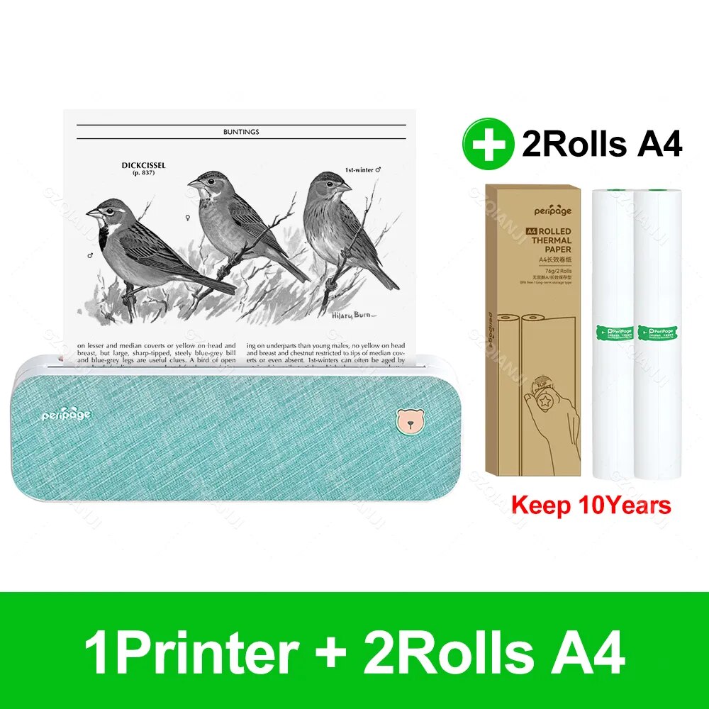 PeriPage A4 Continuous Thermal Bluetooth Printer Wireless Maker PDF ...