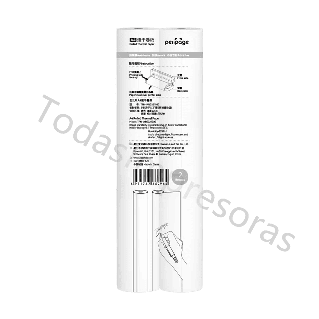 PeriPage A4 Mini Printers Quick Dry and Long Time Storage Continuous ...