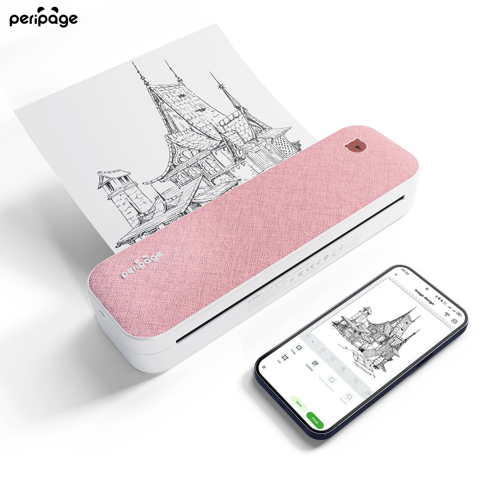 Peripage A40 Thermal, Portable, Wireless, Inkless, Bluetooth, Mobile ...