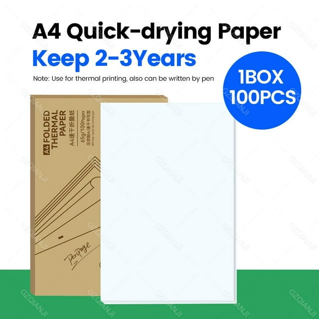 PeriPage Thermal A4 Paper for A40 Printer Quick Dry Long Time Storage ...