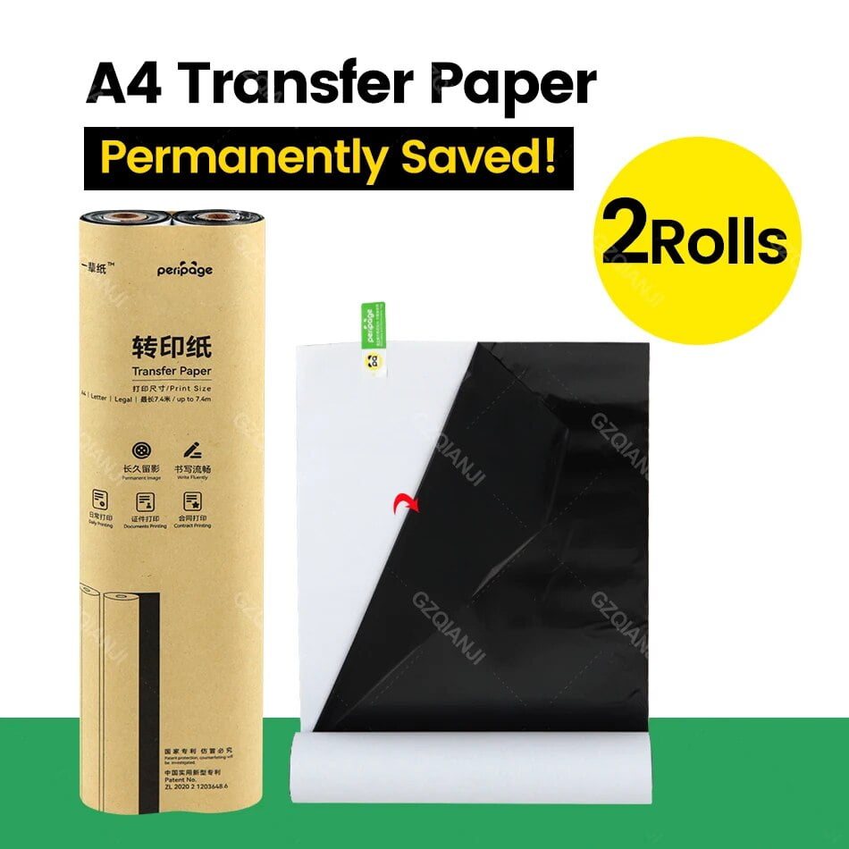 PeriPage Thermal A4 Paper for A40 Printer Quick Dry Long Time Storage ...