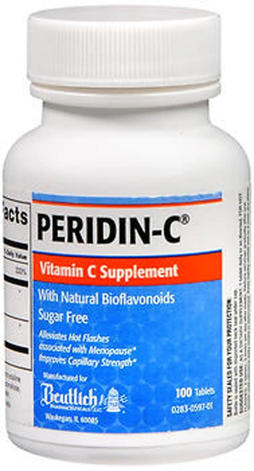 Peridin-C Vitamin C Supplement Tablets, 100 Count - Walmart.com