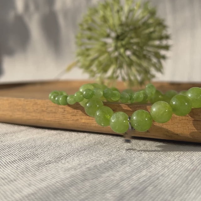 Peridot Bracelet Mini | Stone Beads Bracelet | Focus on Heart Chakra ...