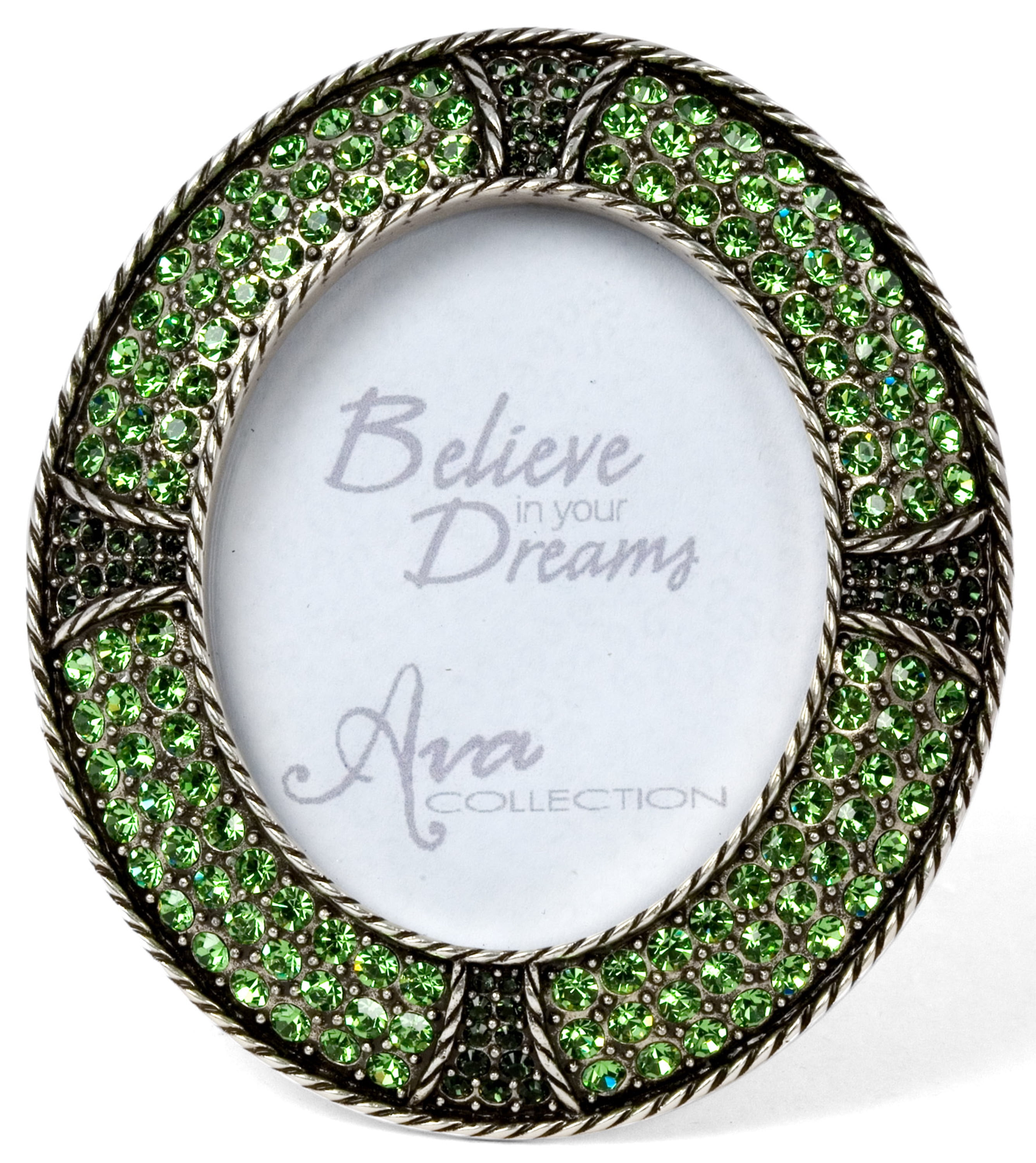 Peridot Green Oval Picture Frame - Adorned with Gems by Pavilion Gift ...