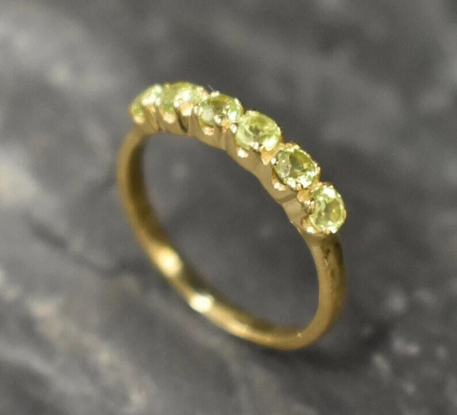 Peridot Ring Natural Peridot Stackable Band August Birthstone Stackable ...