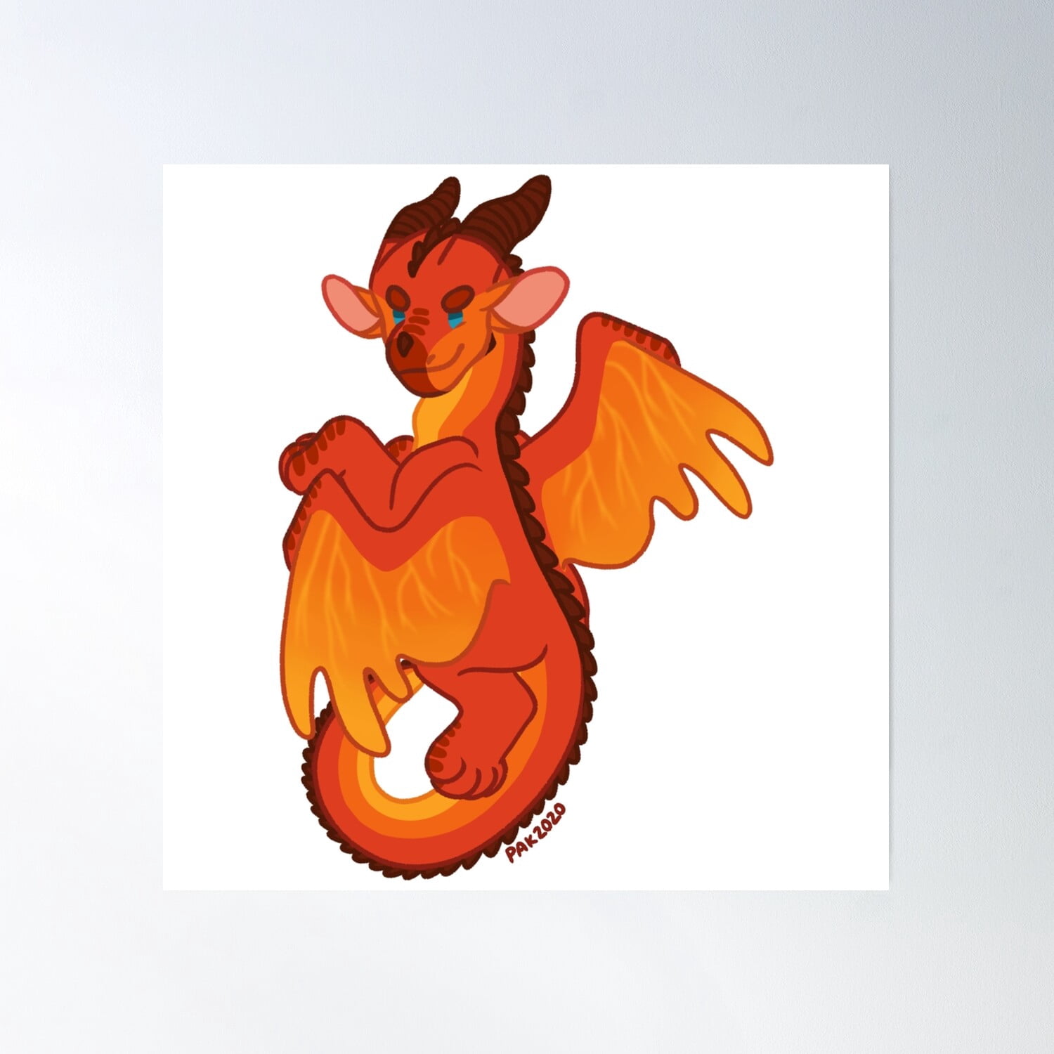 Peril - Wof Wings Of Fire Poster Wall Art, Modern Wall Decor, 16x16 ...